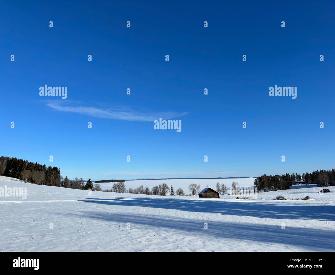 Winter landscape of north Sweden Stock Photo - Alamy