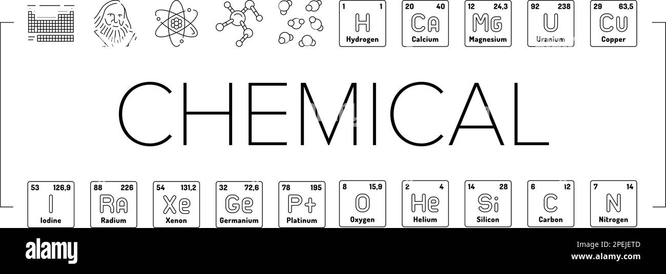 chemical science chemistry icons set vector Stock Vector Image & Art ...