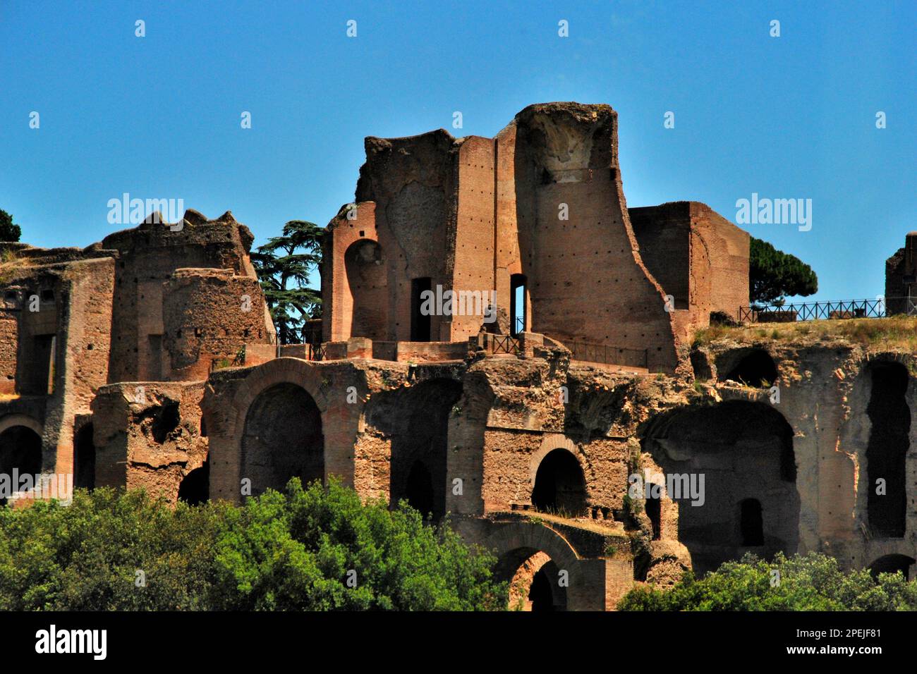 The ruins of Domus Augustea on the edge of Circus Maximus, an ancient ...