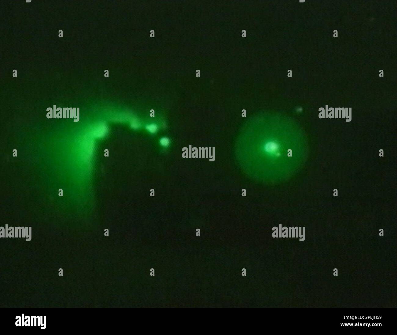 A night scope vision image taken early Tuesday morning, Nov. 9 2004 ...