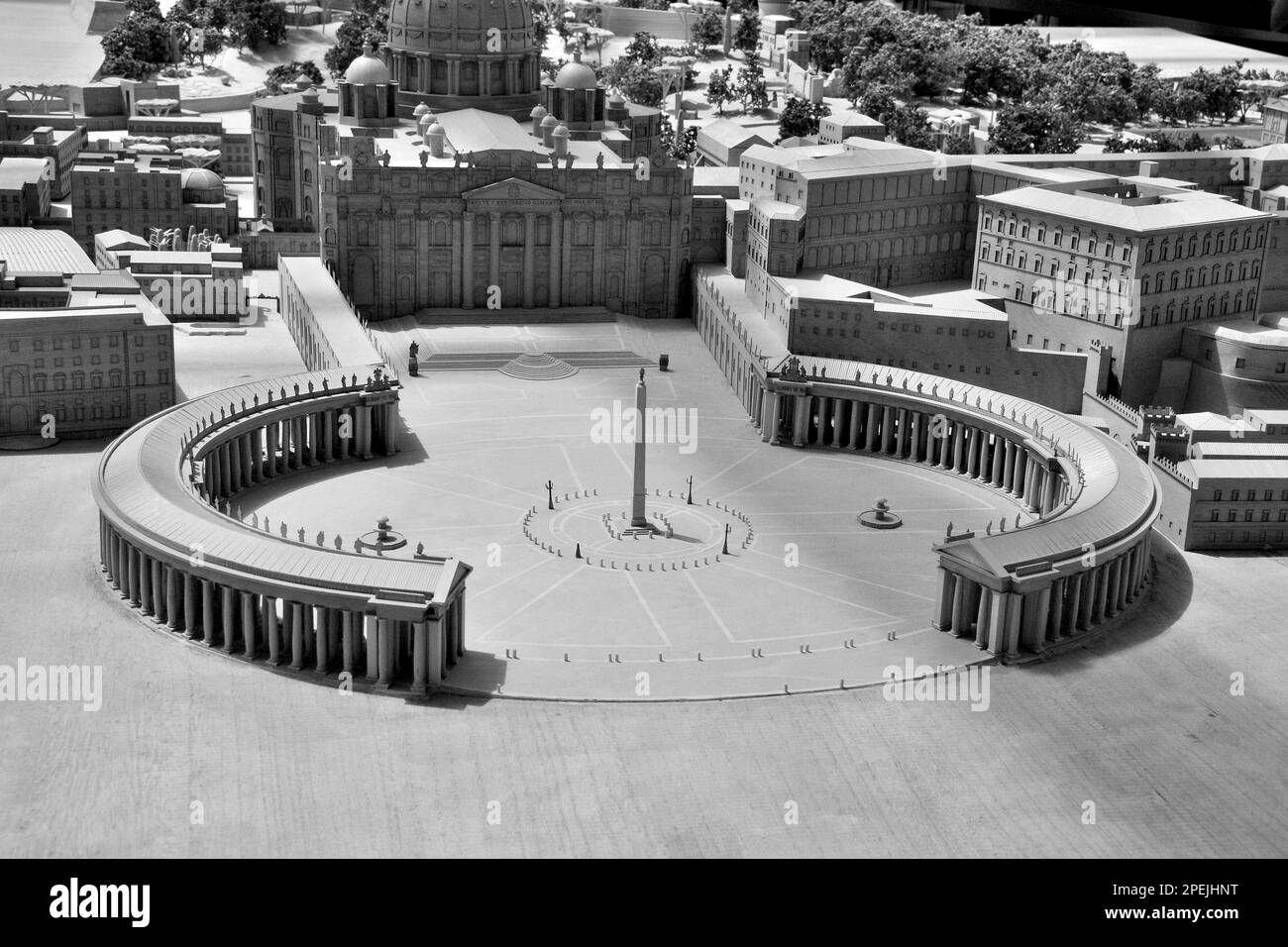 Replica model of St Peter’s Basilica and St Peter’s Square in the ...