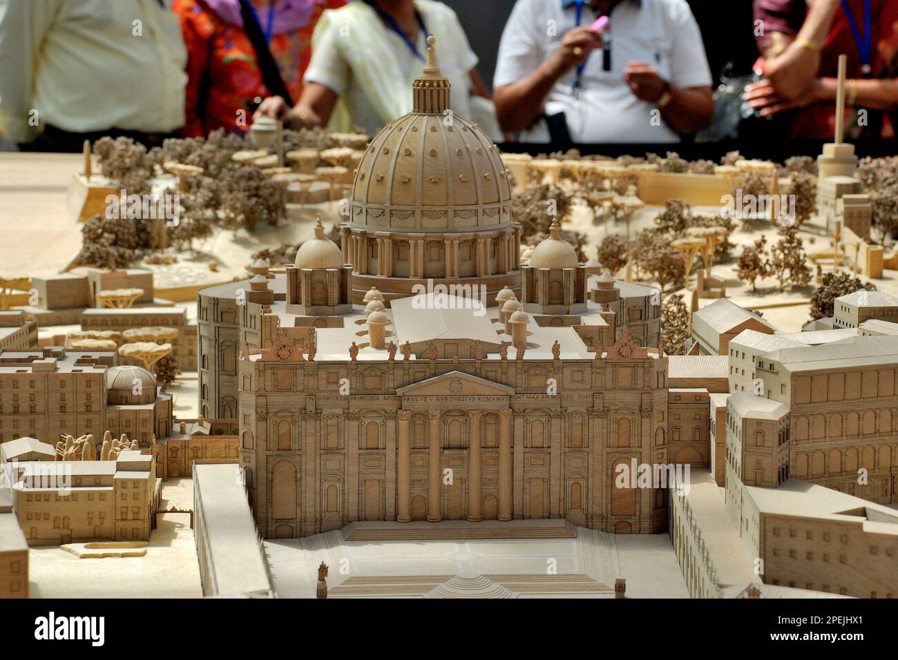Replica model of St Peter’s Basilica and St Peter’s Square in the ...