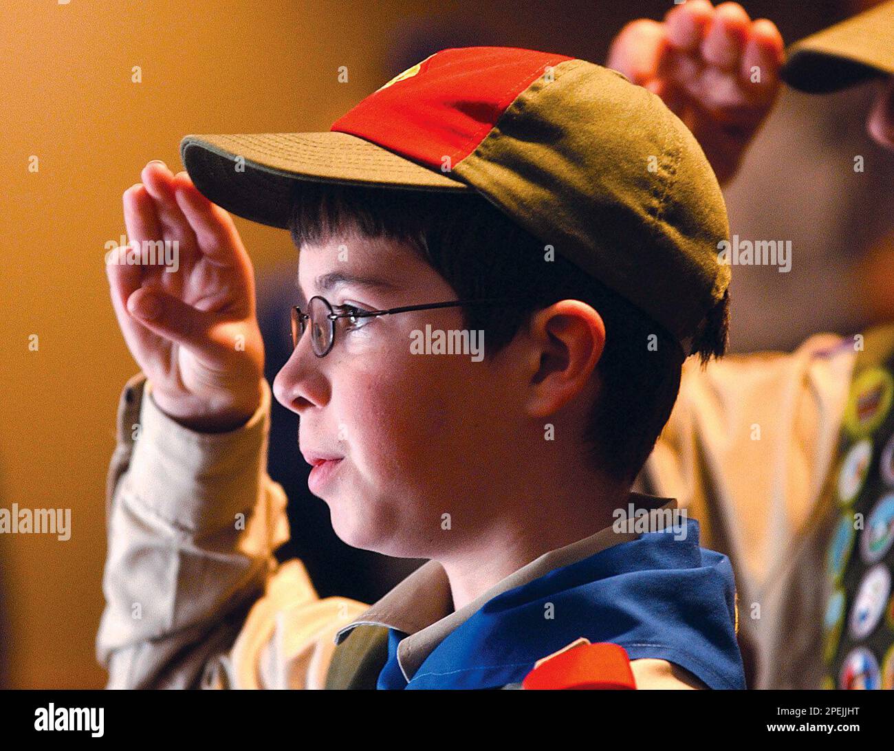 Drew Gates, 12, of East Hampton, Conn., and a member of Boy Scouts ...