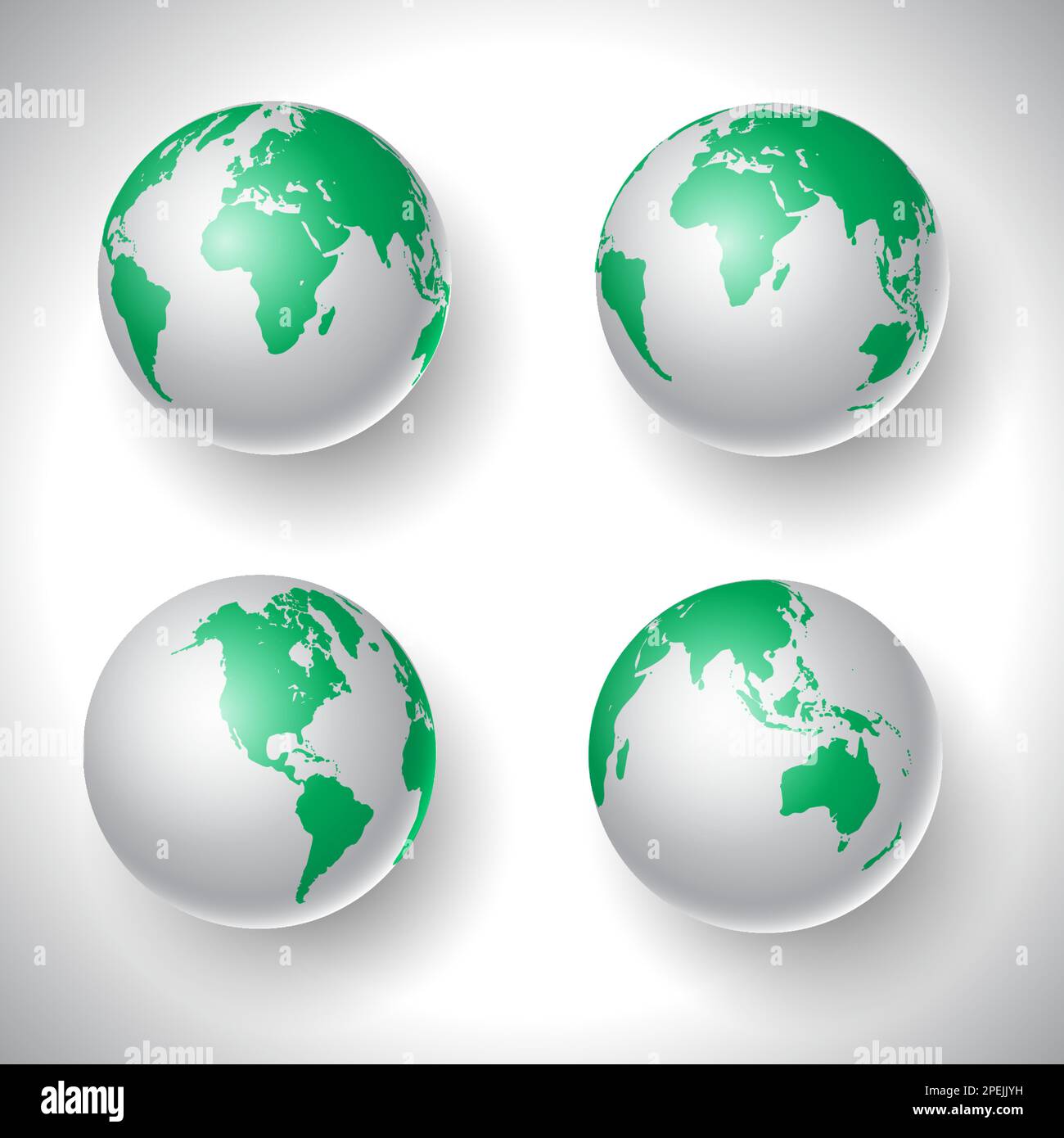 Collection of four world globes Stock Vector Image & Art - Alamy