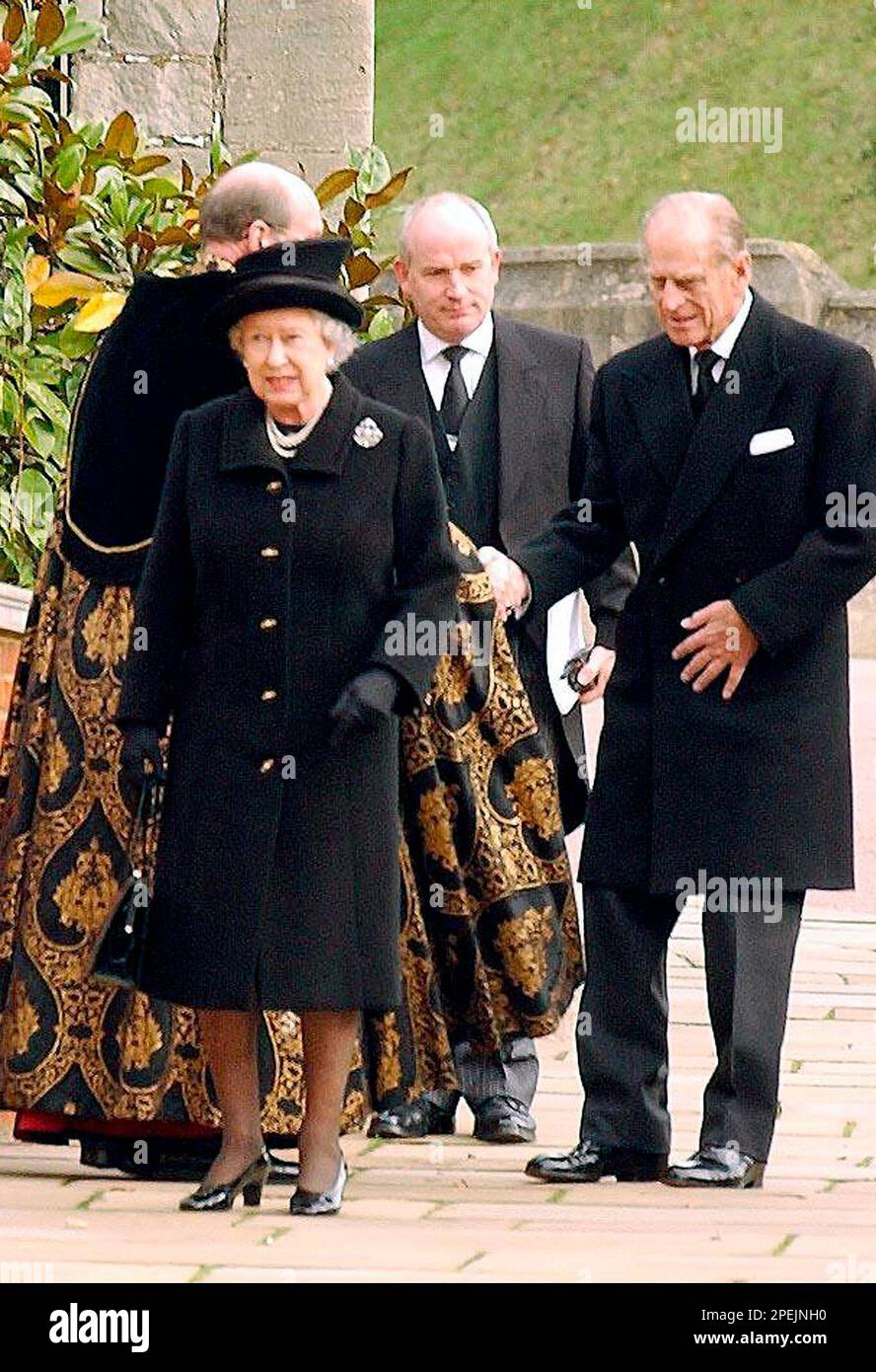 Britain's Queen Elizabeth II and the Duke of Edinburgh arrive at St ...