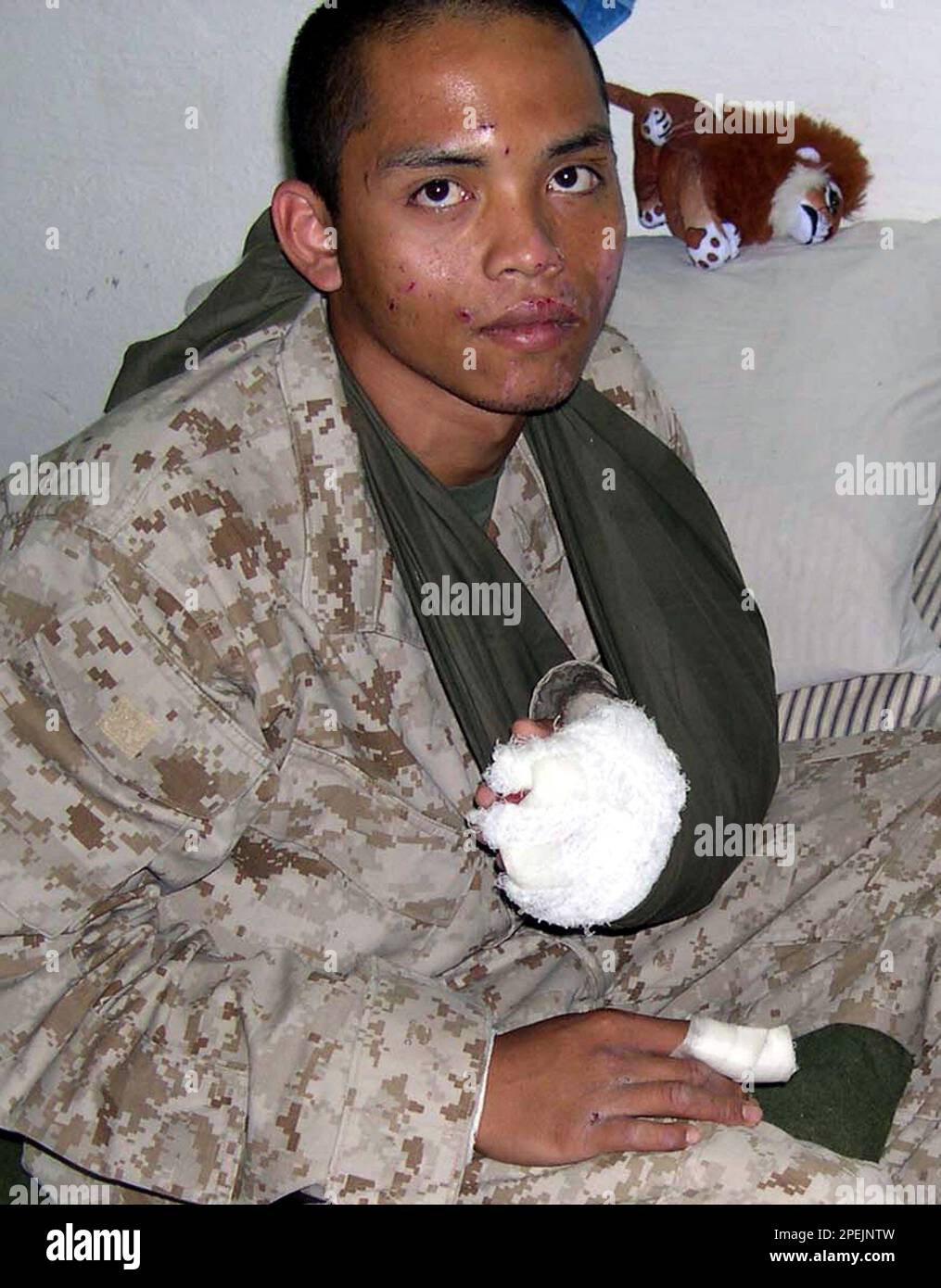 Wounded Navy hospital corpsman 3rd class Dennis Astor, 22, of Escondido ...