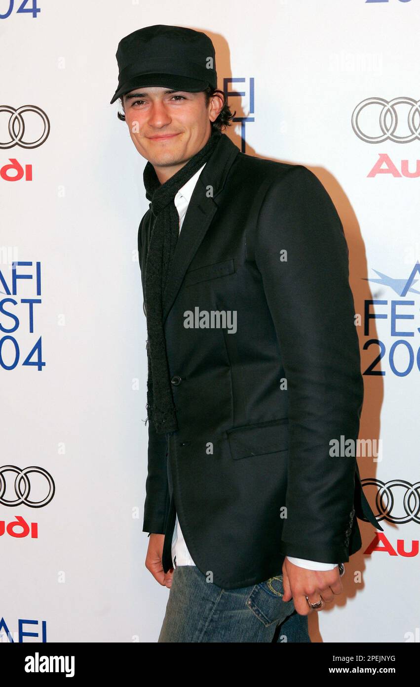 Actor Orlando Bloom poses as he arrives for a screening of the film ...