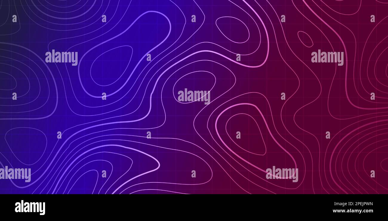 Abstract banner with a contour topography map design Stock Vector Image ...