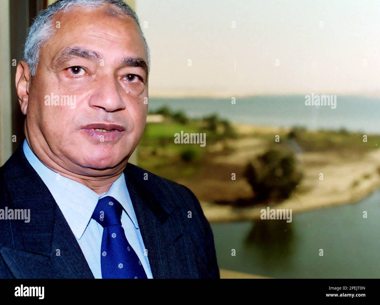 Egyptian Adm. Ahmed Aly Fadel poses for a picture at his office ...