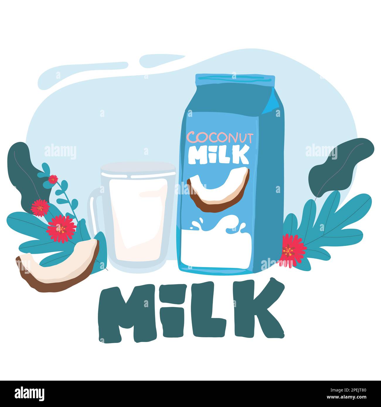 Coconut milk bottle icon cartoon vector. Vegetable milk. Vegetarian ...
