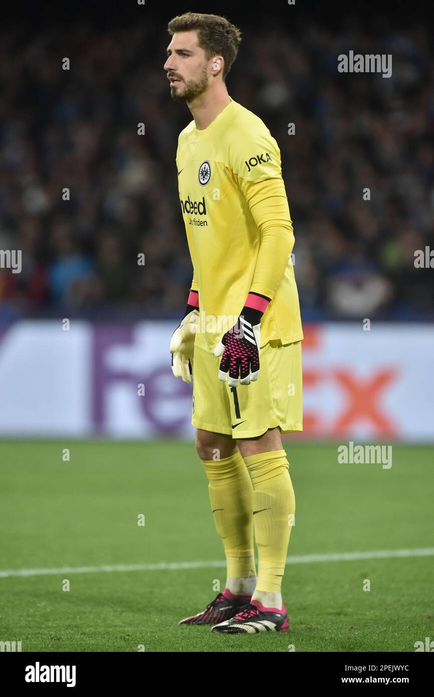 Naples, Italy. 15th Mar, 2023. Kevin Trapp of Eintracht Frankfurt ...