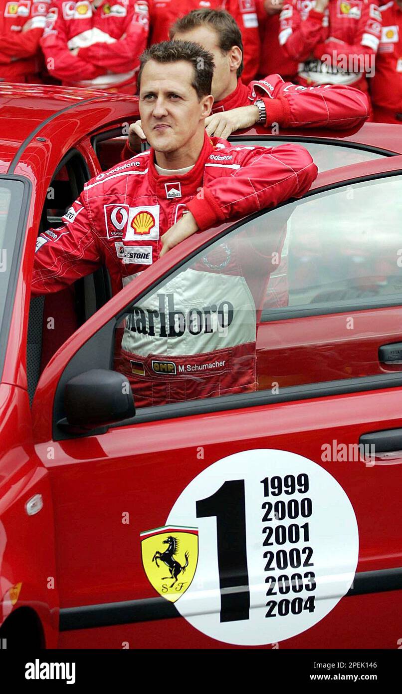 F1 World Champion Michael Schumacher poses for a picture at the Monza ...