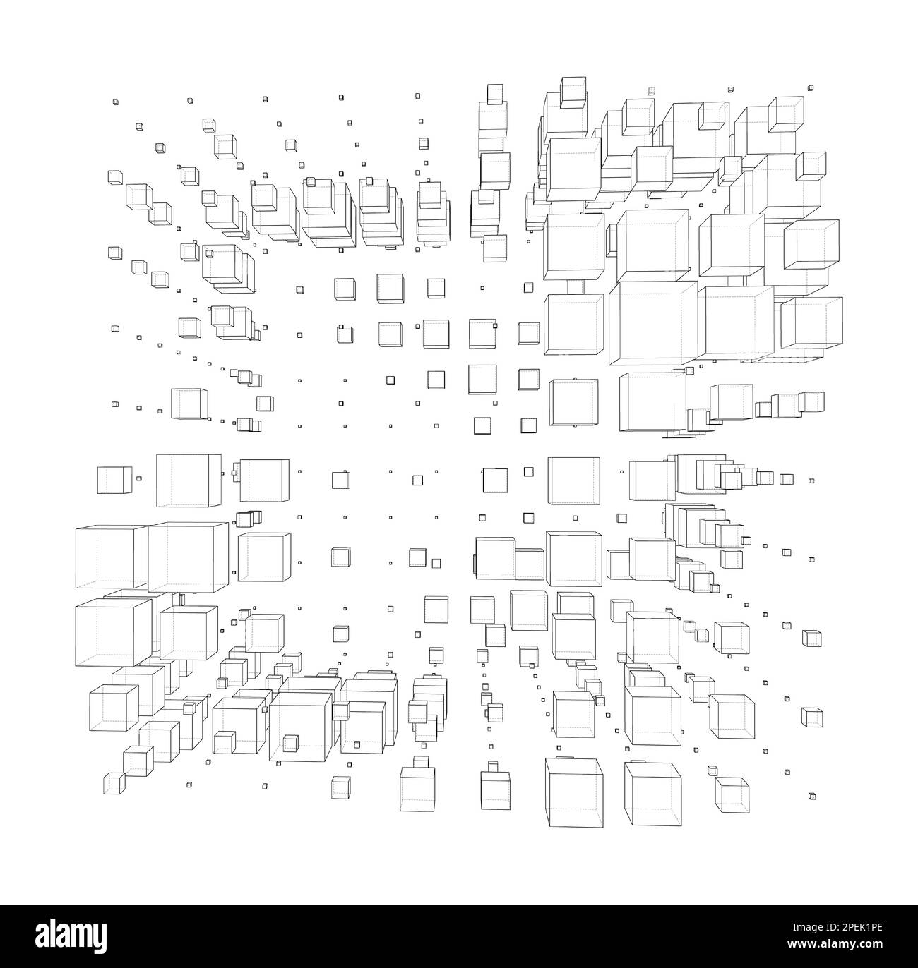 Abstract boxes background Stock Photo - Alamy