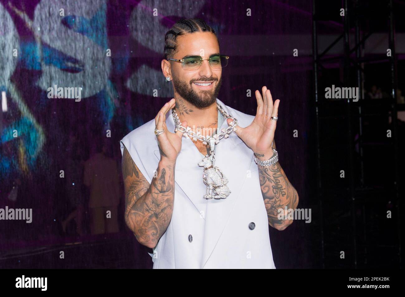 Maluma attends the Boss Spring/Summer 2023 collection presentation on ...