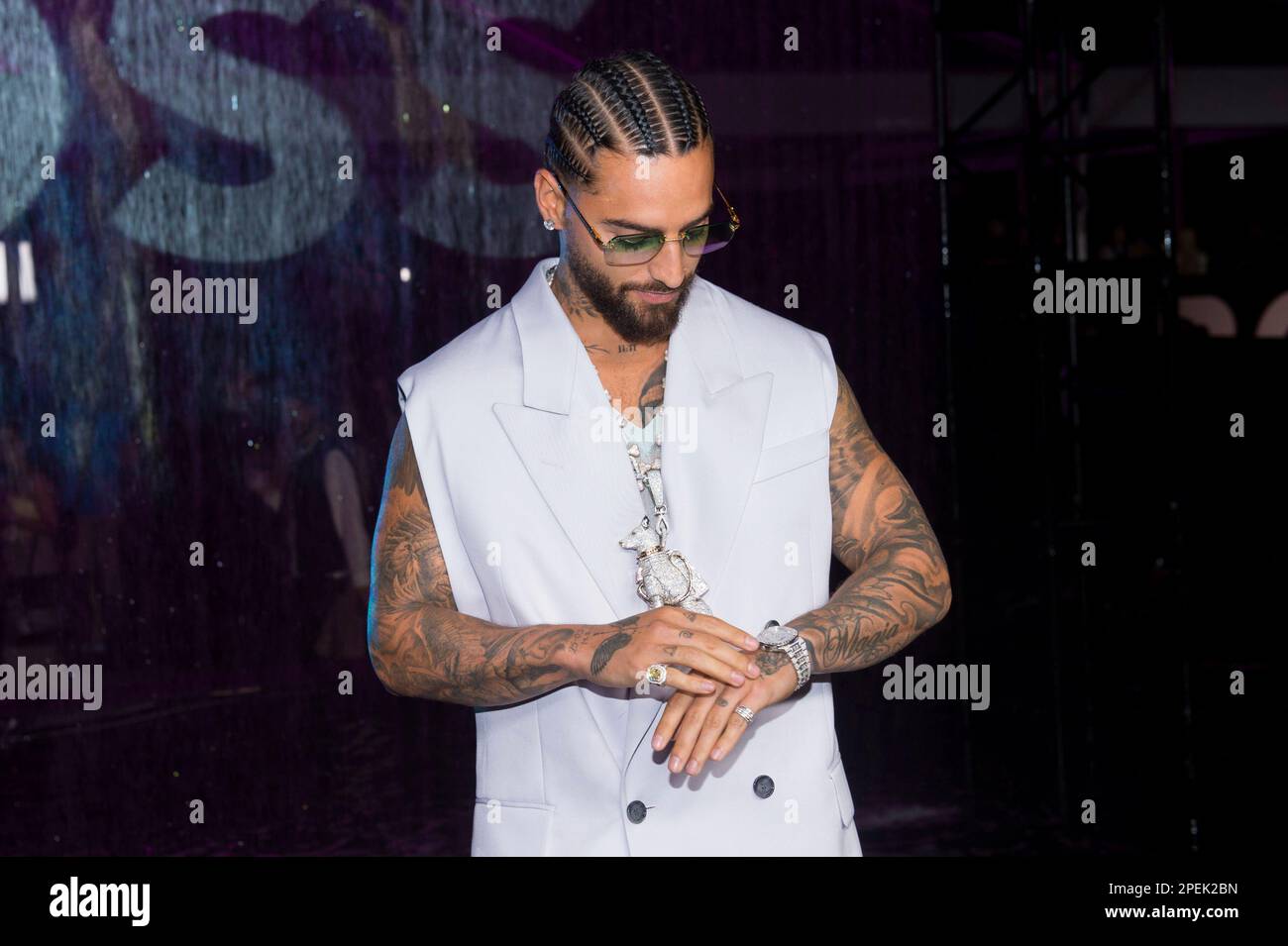 Maluma attends the Boss Spring/Summer 2023 collection presentation on ...