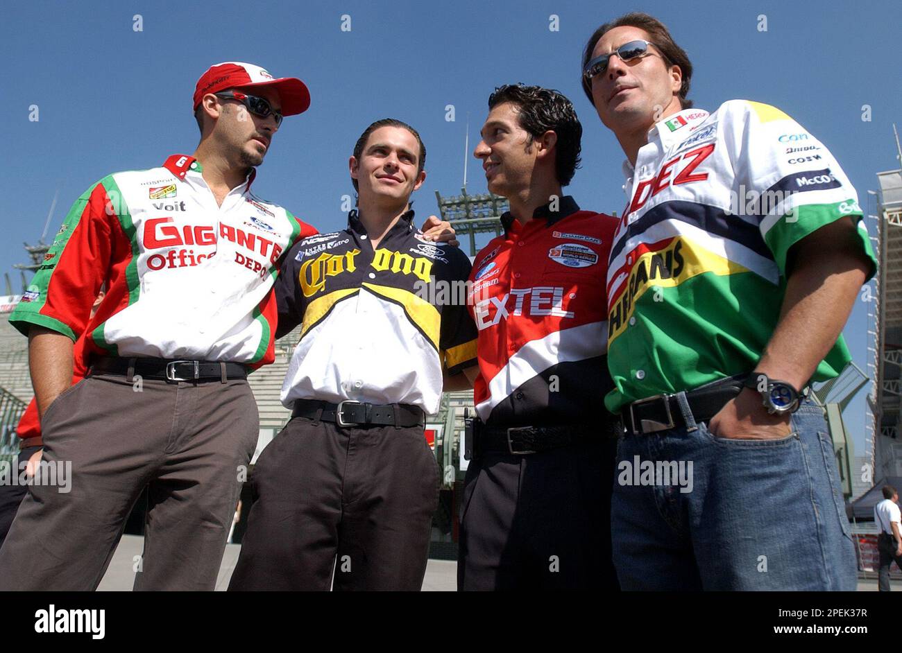 Mexicans Champ Car drivers from left, Michel Jourdain Jr, Rodolfo Lavin ...