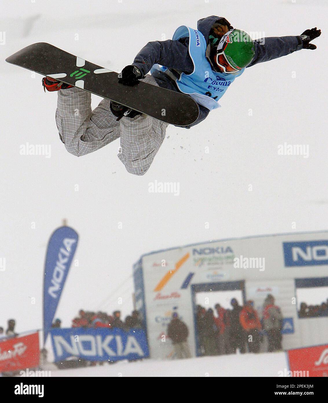 Winner Hannah Teeter from the United States, jumps during the Women's ...