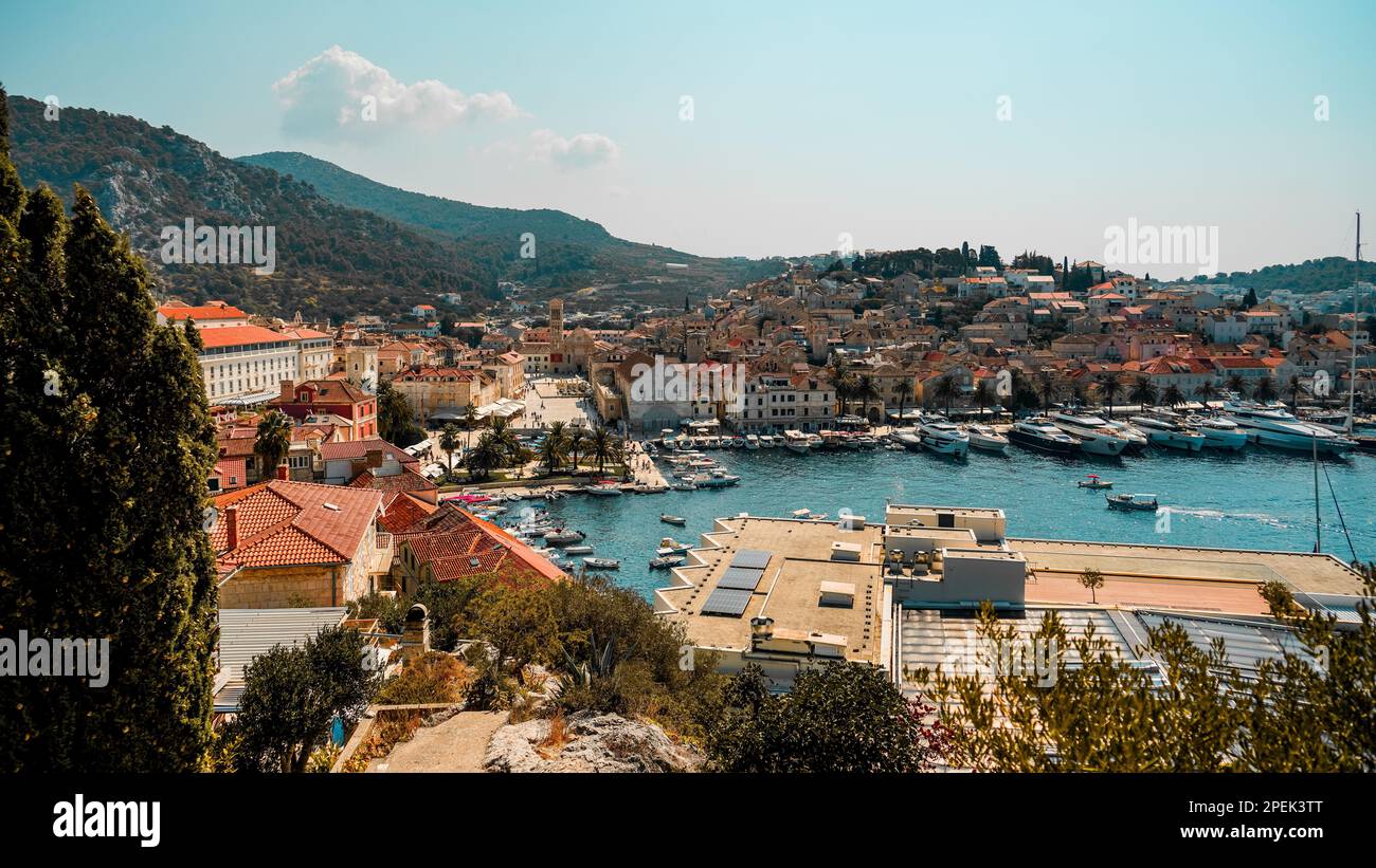 The port of Hvar city, Hvar Island, Croatia Stock Photo - Alamy