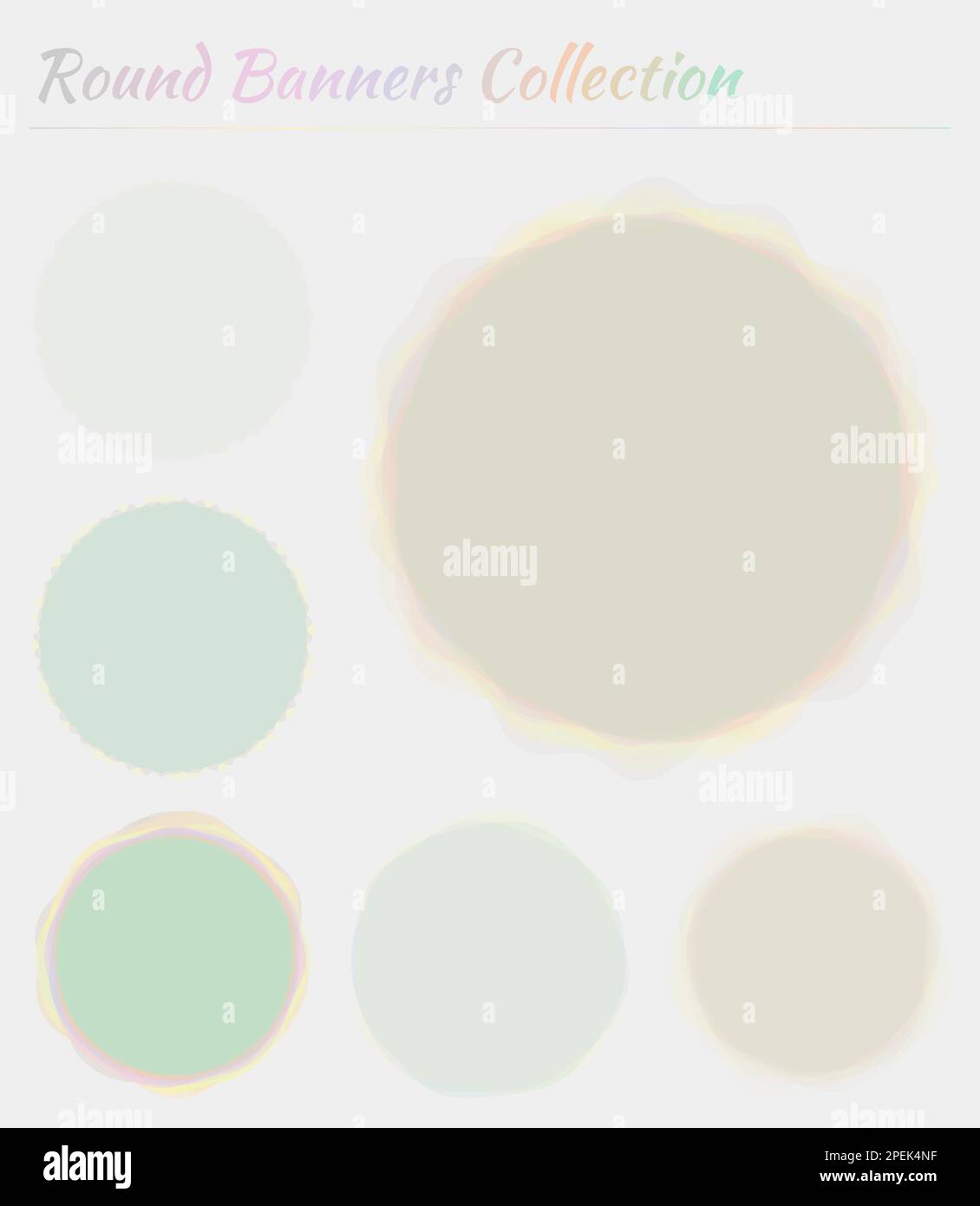 Round logos collection. Circular backgrounds in soft colors ...