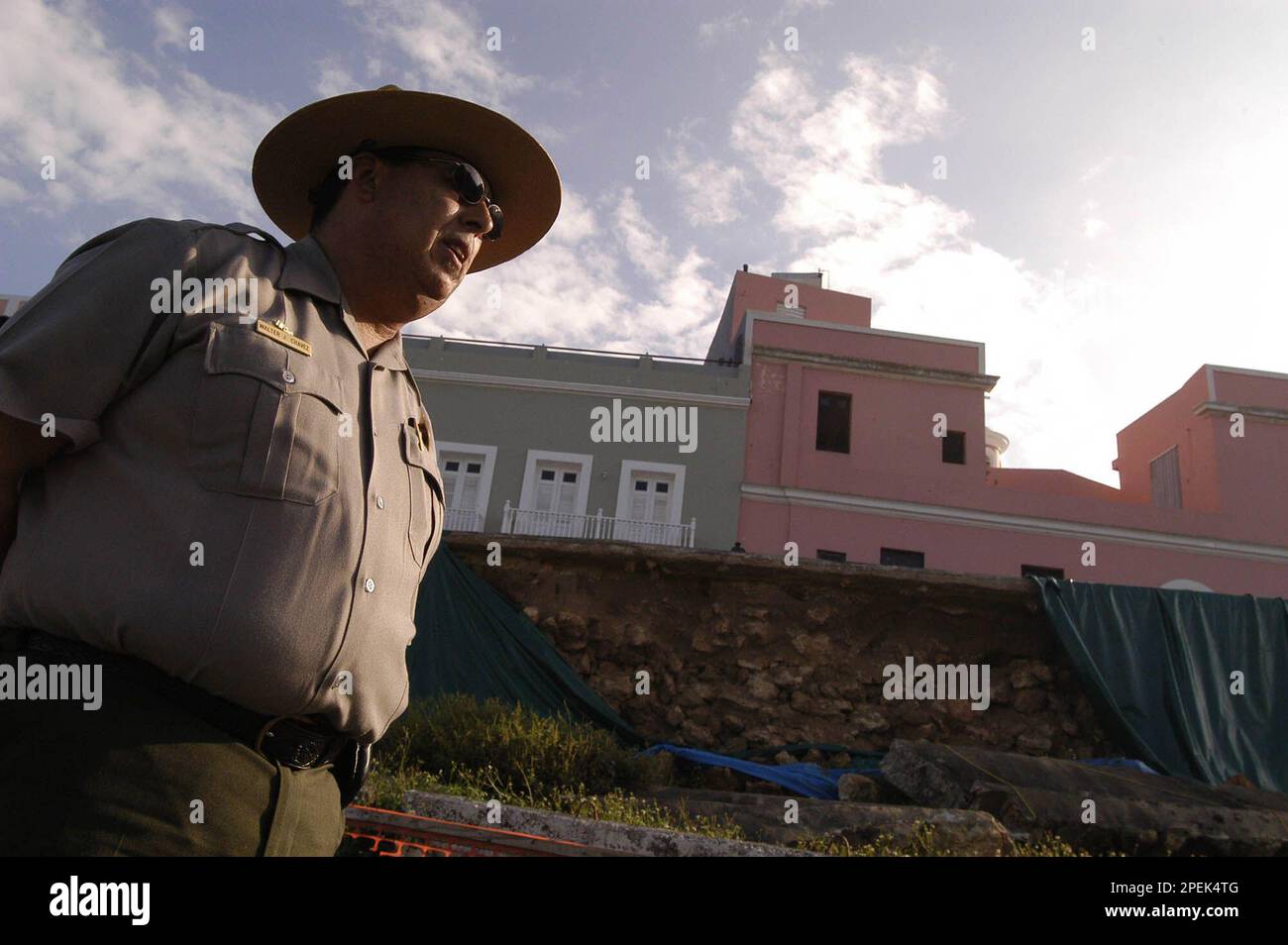 U.S. National Park Service superintendent Walter Chavez walks beside ...