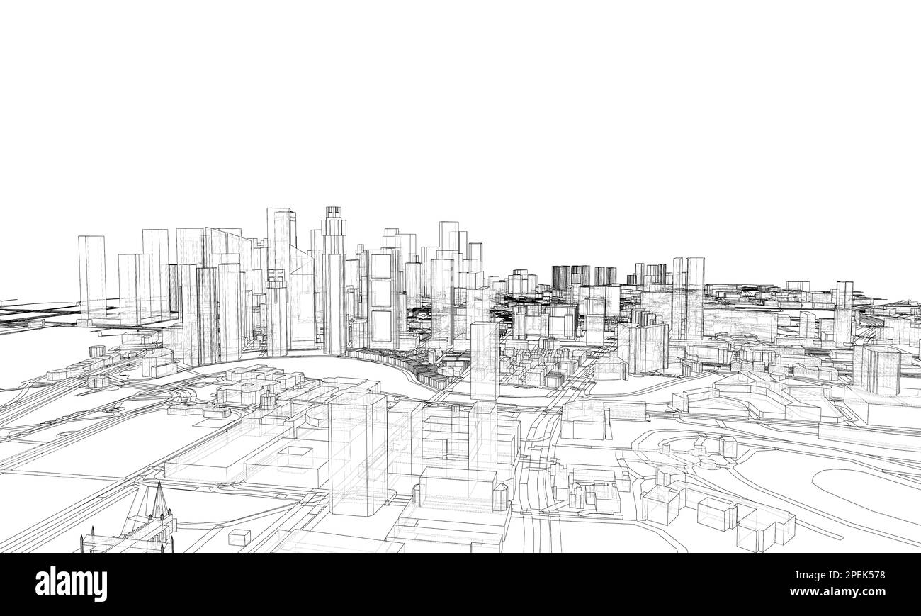 City view. Buildings and streets Stock Photo - Alamy