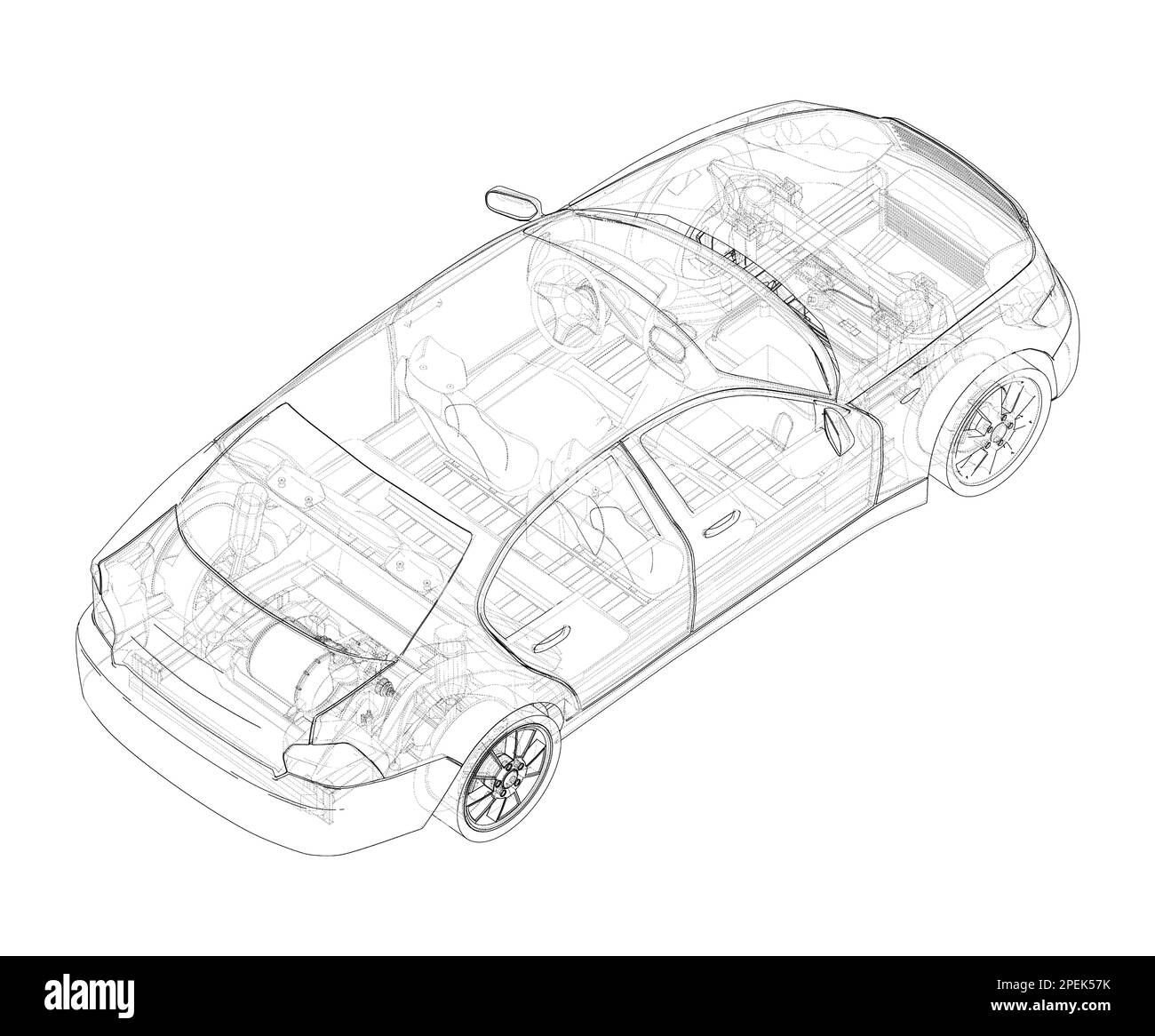 Electric Vehicle Sketch Stock Photo - Alamy