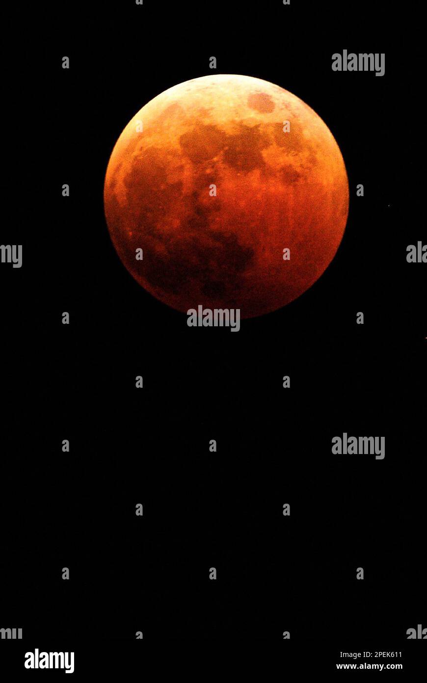 The moon is partially covered by the shadow of the earth as seen from ...