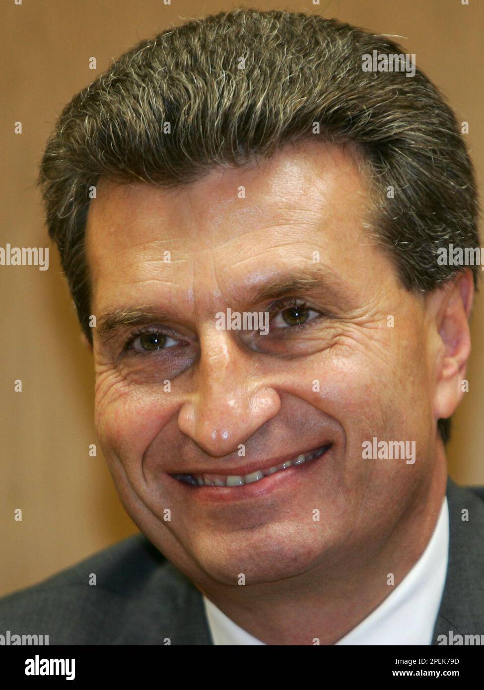 Guenther Oettinger, Vorsitzender der baden-wuerttembergischen CDU ...