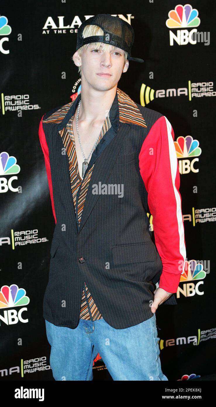 Recording artist Aaron Carter walks the red carpet during The Radio ...