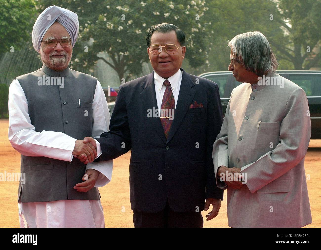 Senior Gen. Than Shwe, leader of Myanmars military government, center ...