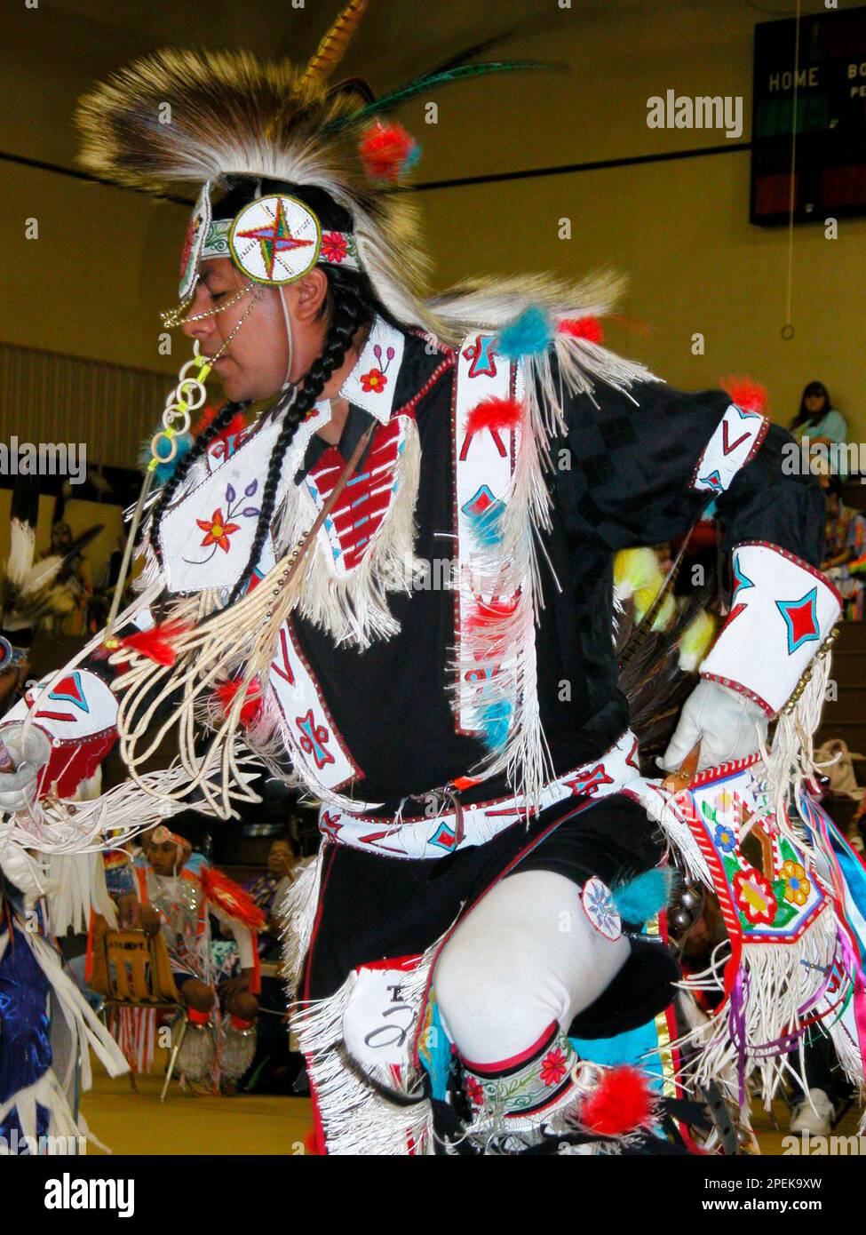 Taite Honadick of Parker, Ariz., dances in the Prairie Chicken Dance ...