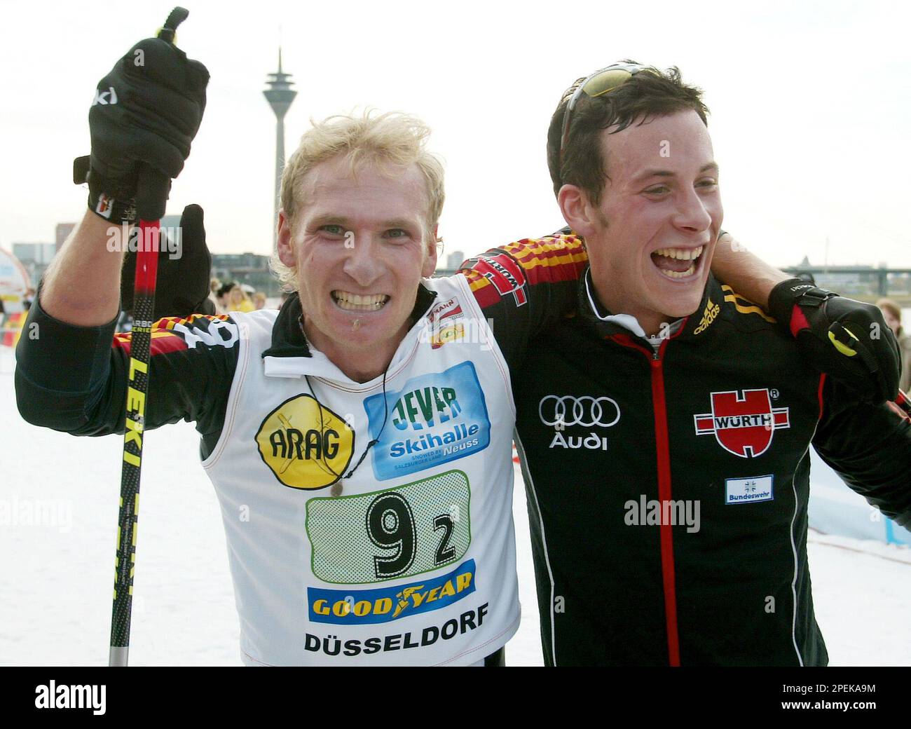 Die drittplatzierten Andreas Stitzel, links, und Toni Lang, rechts ...