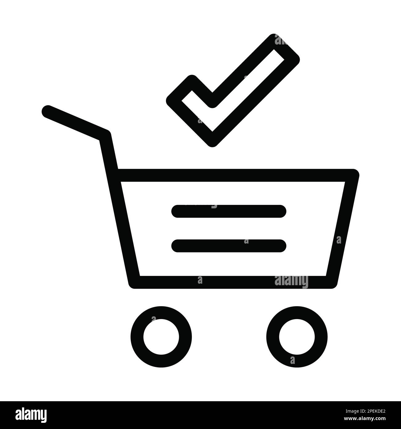 Checkout Vector Thick Line Icon For Personal And Commercial Use Stock ...