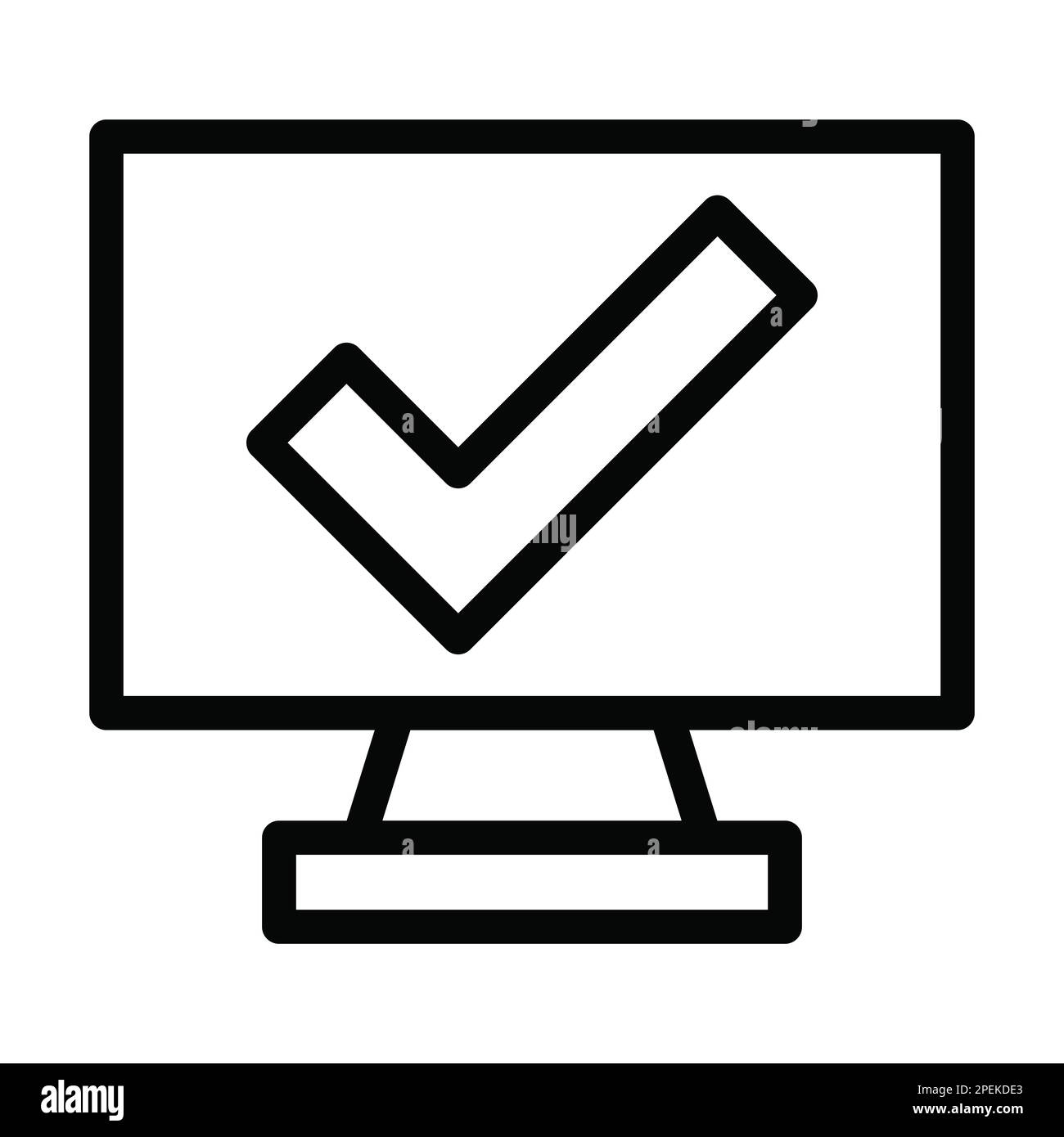 Checkin Vector Thick Line Icon For Personal And Commercial Use Stock Photo - Alamy