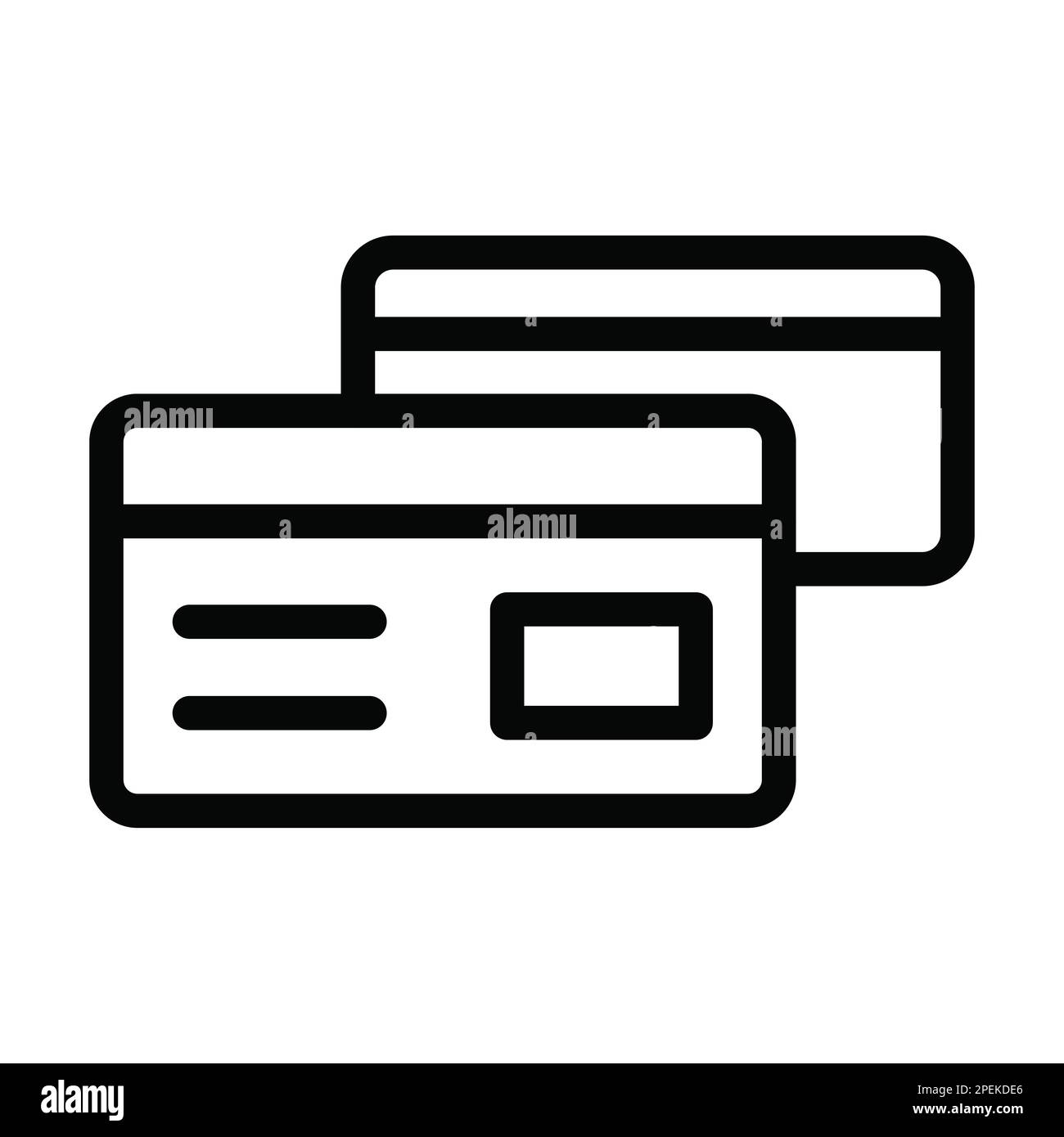 Credit Card Payment Vector Thick Line Icon For Personal And Commercial ...