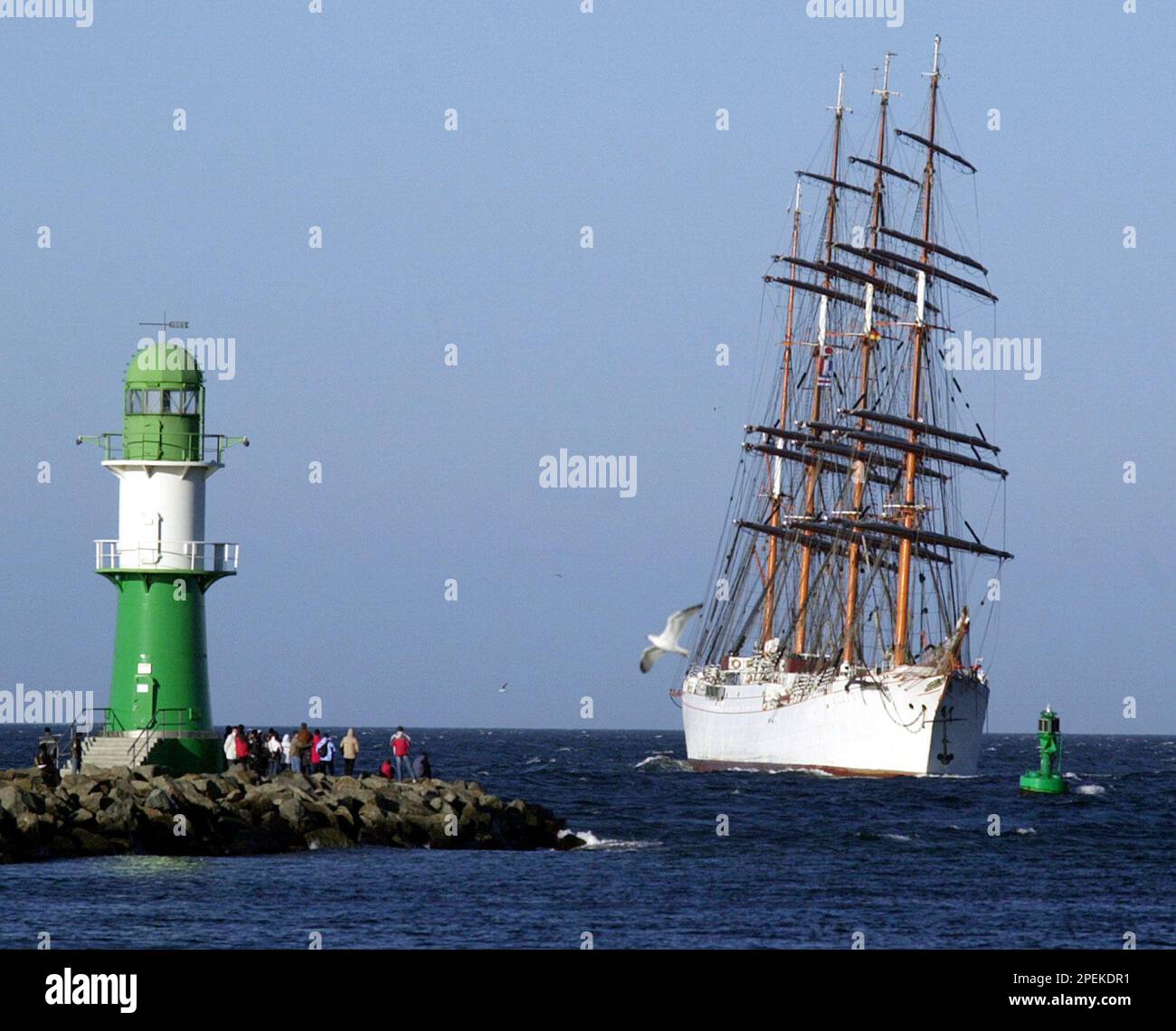 The world's largest traditional tall ship, the 117 meter long Russian ...