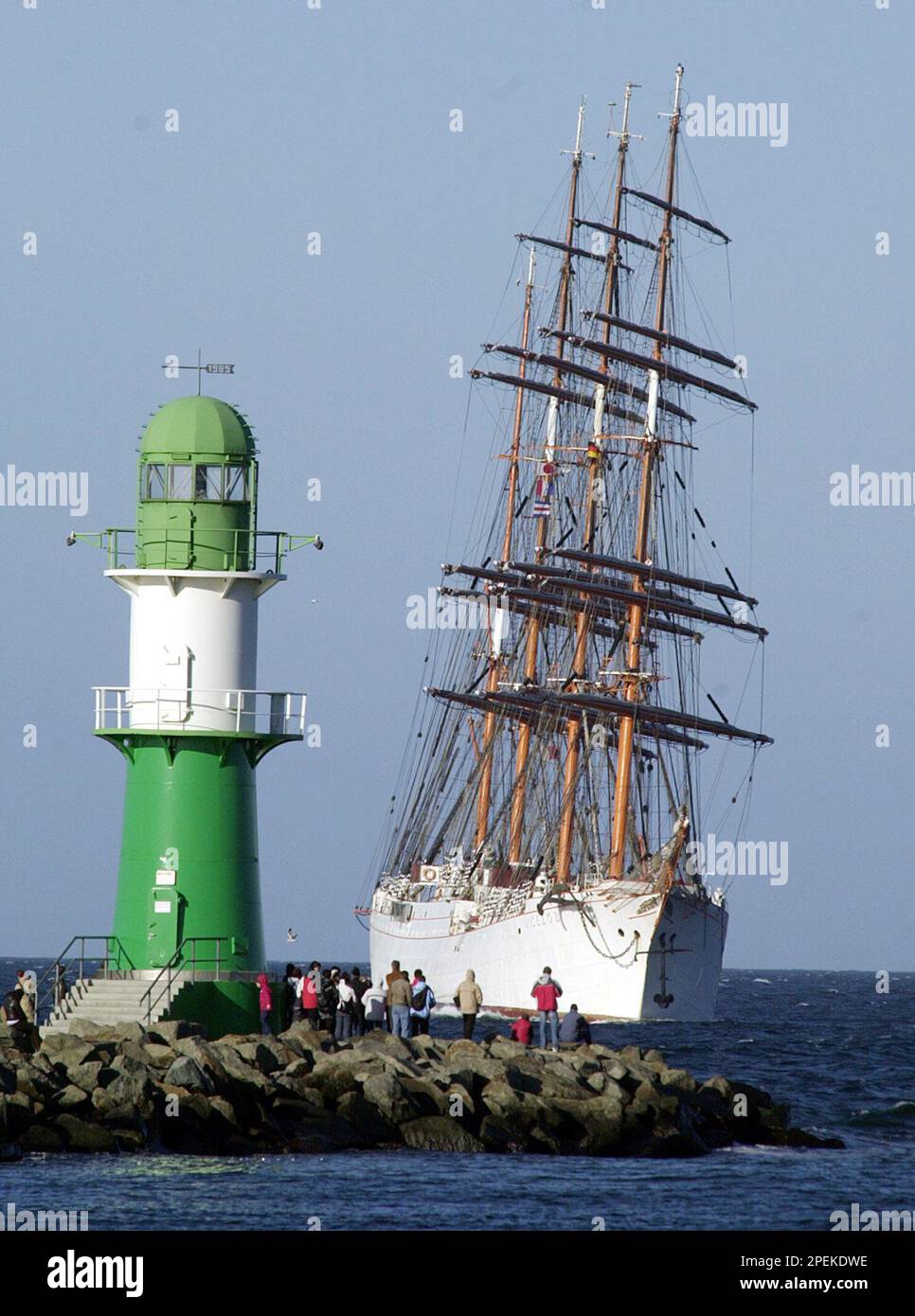 The world's largest traditional tall ship, the 117 meter long Russian ...