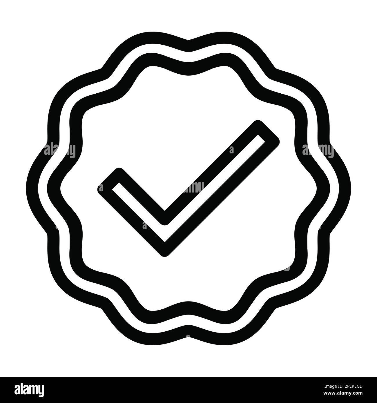 Verified Vector Thick Line Icon For Personal And Commercial Use Stock ...