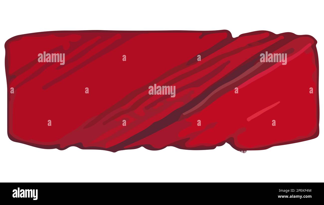 Dark red rectangular shape with diagonal brush strokes in grunge style ...