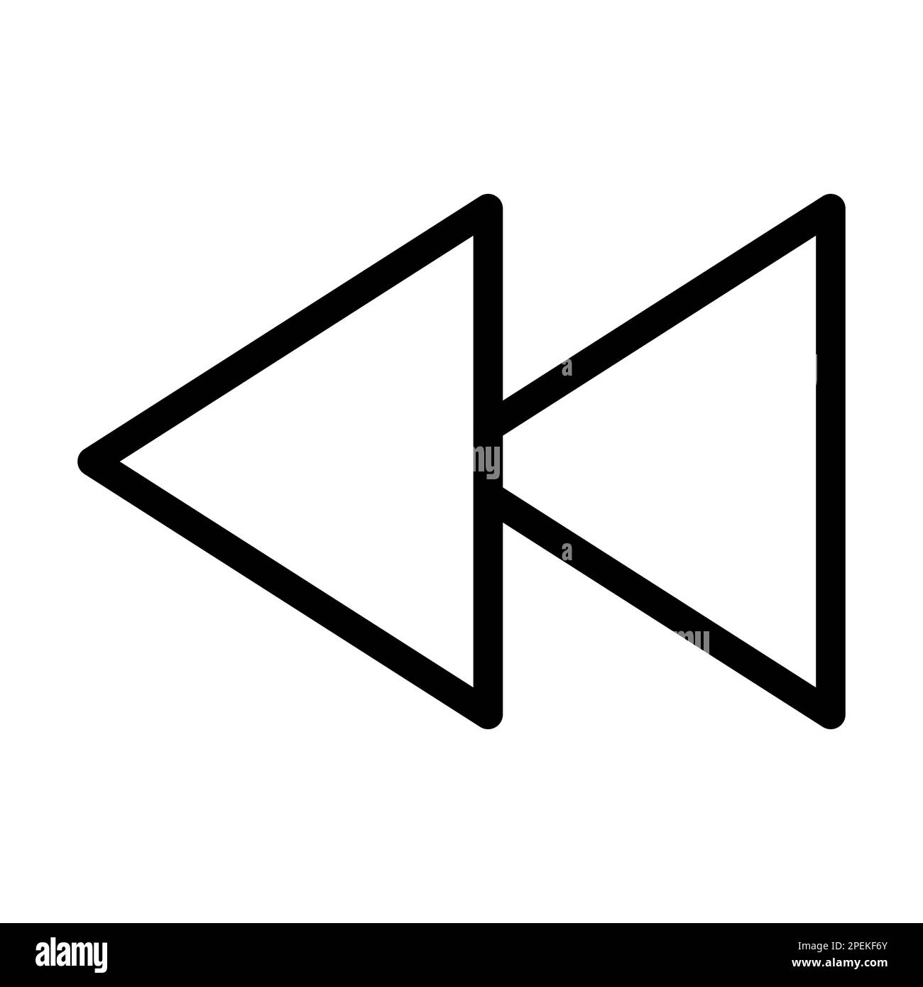 Backward Vector Thick Line Icon For Personal And Commercial Use Stock Photo - Alamy