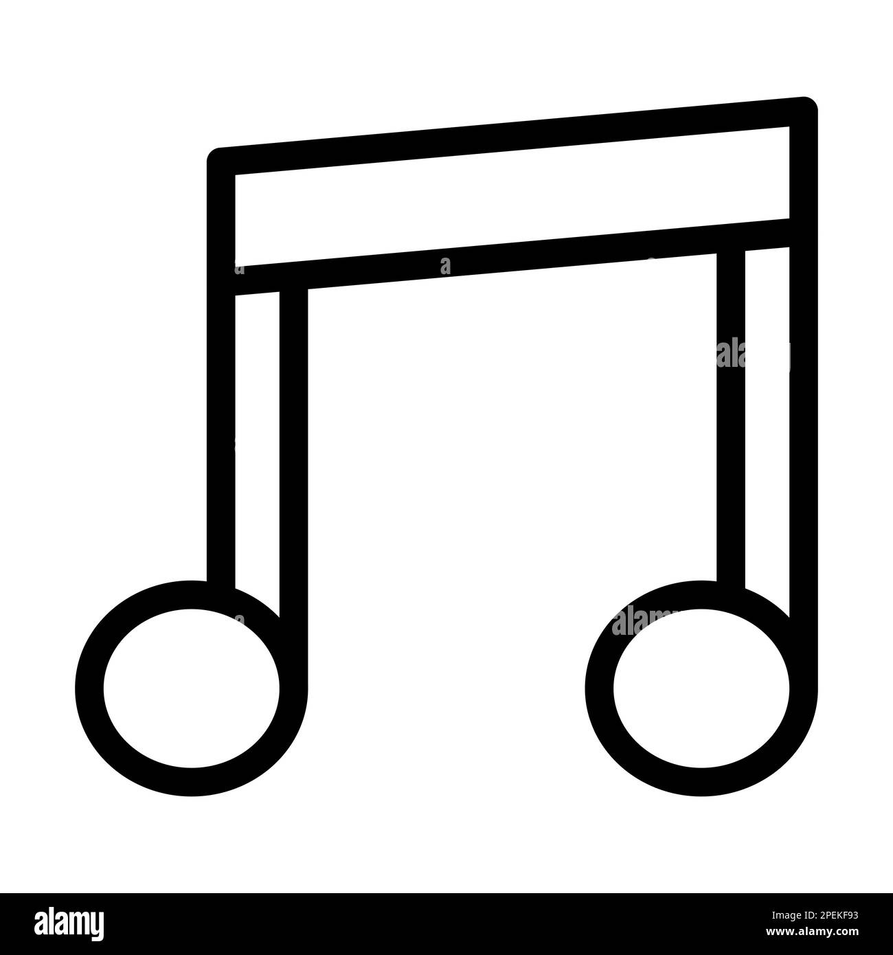Music Note Vector Thick Line Icon For Personal And Commercial Use Stock ...