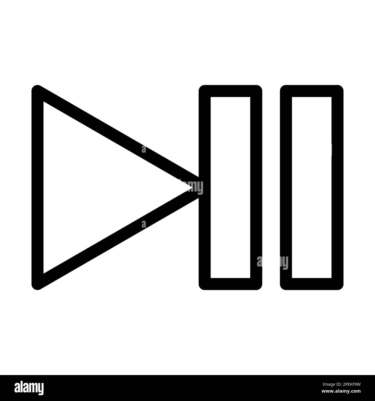 Pause Vector Thick Line Icon For Personal And Commercial Use Stock ...