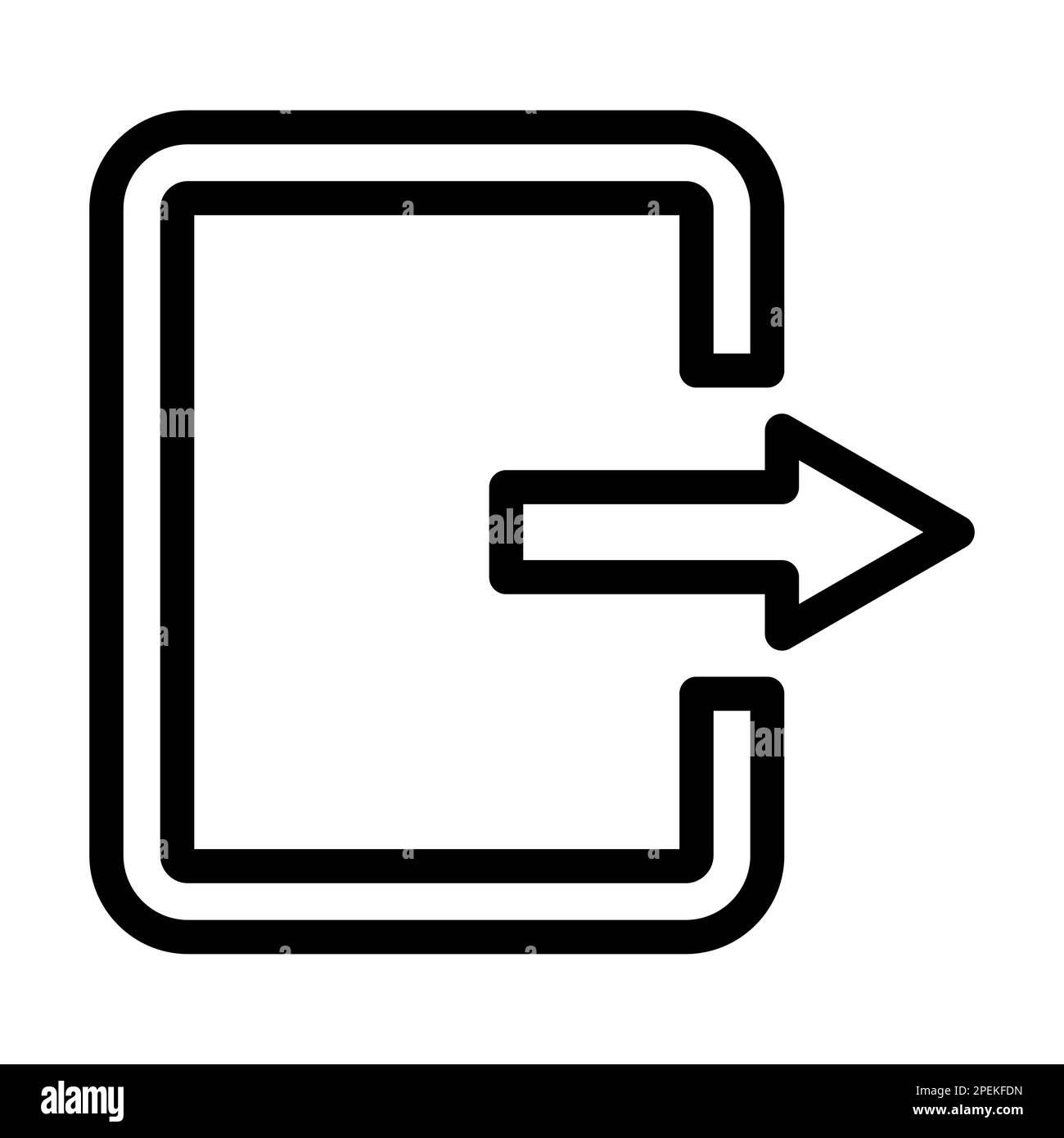 Logout Vector Thick Line Icon For Personal And Commercial Use Stock ...