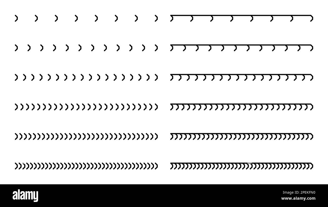 Set of decorative separation strip isolated on white background. Vector ...