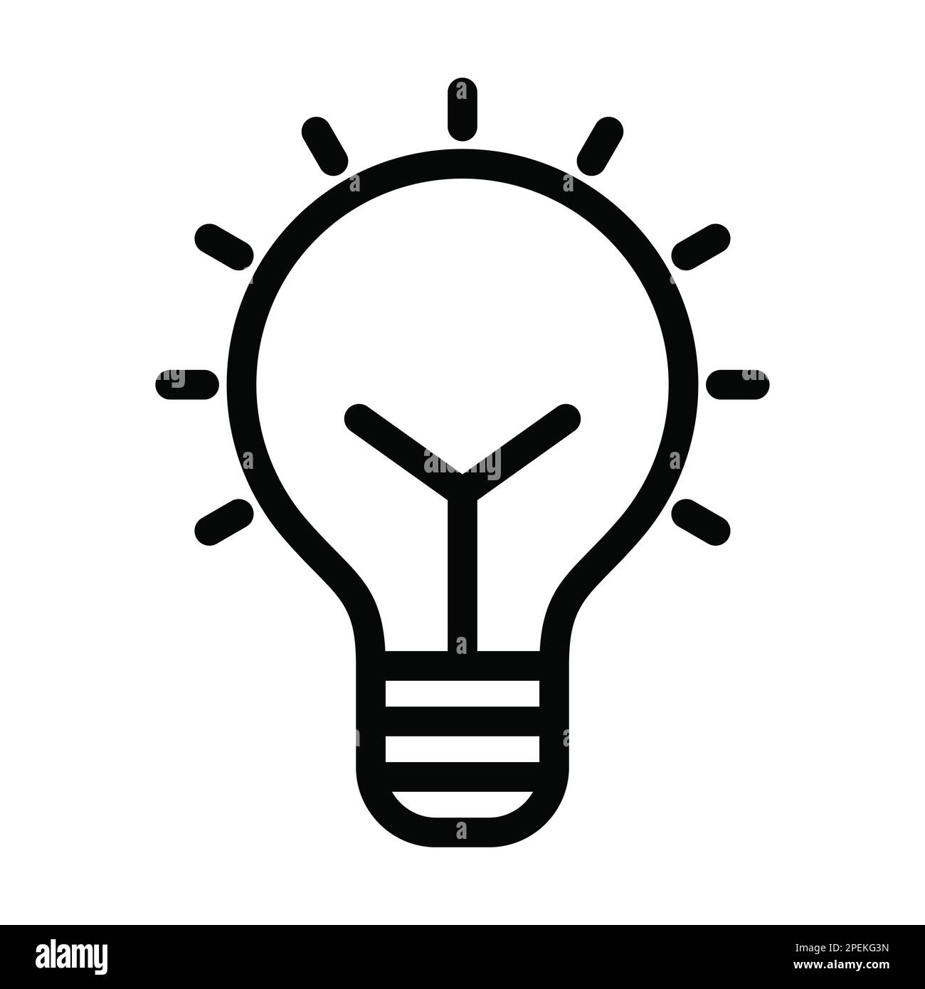 Light Bulb Vector Thick Line Icon For Personal And Commercial Use Stock ...