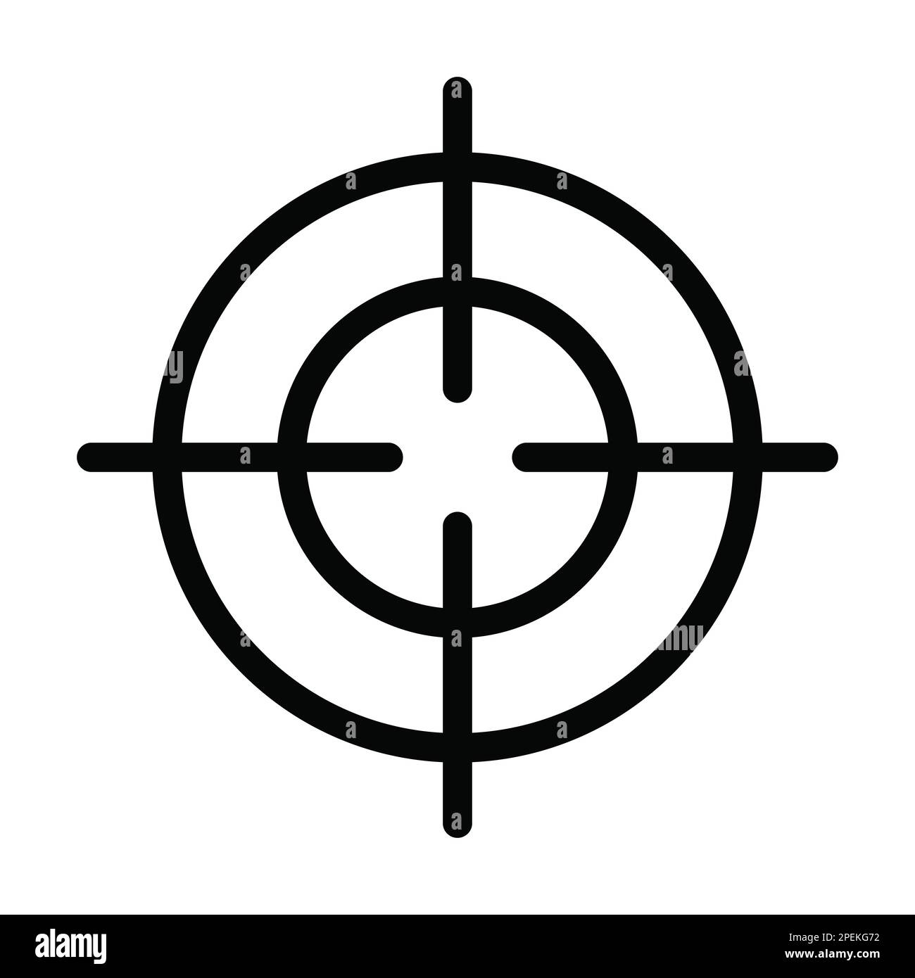 Target Vector Thick Line Icon For Personal And Commercial Use Stock Photo - Alamy