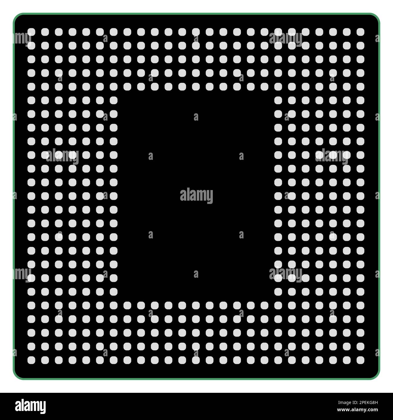 Computer or mobile chip isolated on white background. Vector clipart ...