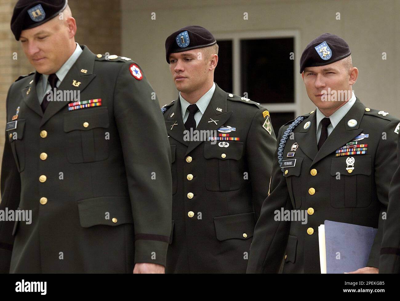U.S. Army 1st Lt. Jack Saville, second from left, and Sgt. 1st Class ...
