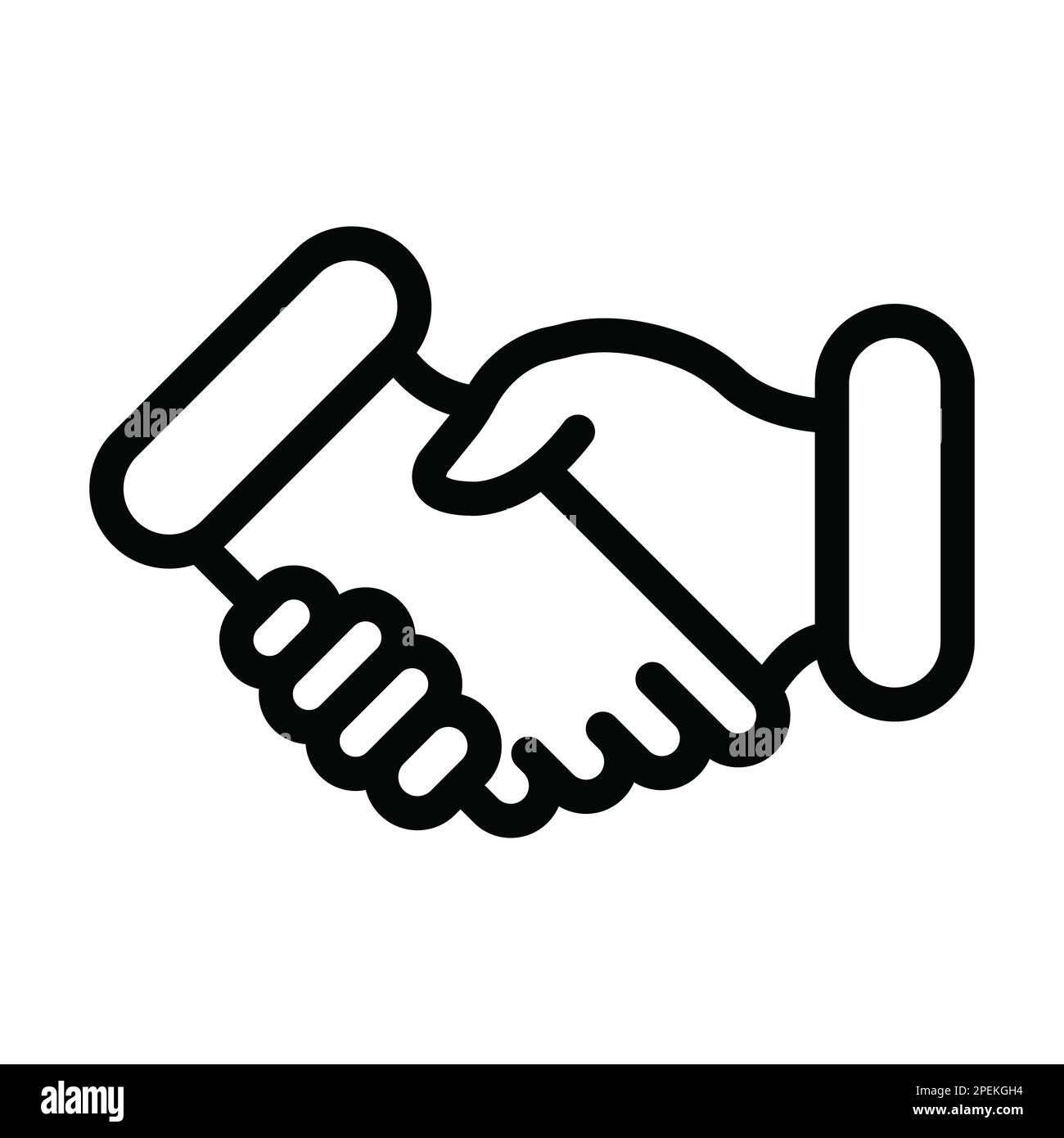 Hand Shaking Vector Thick Line Icon For Personal And Commercial Use ...