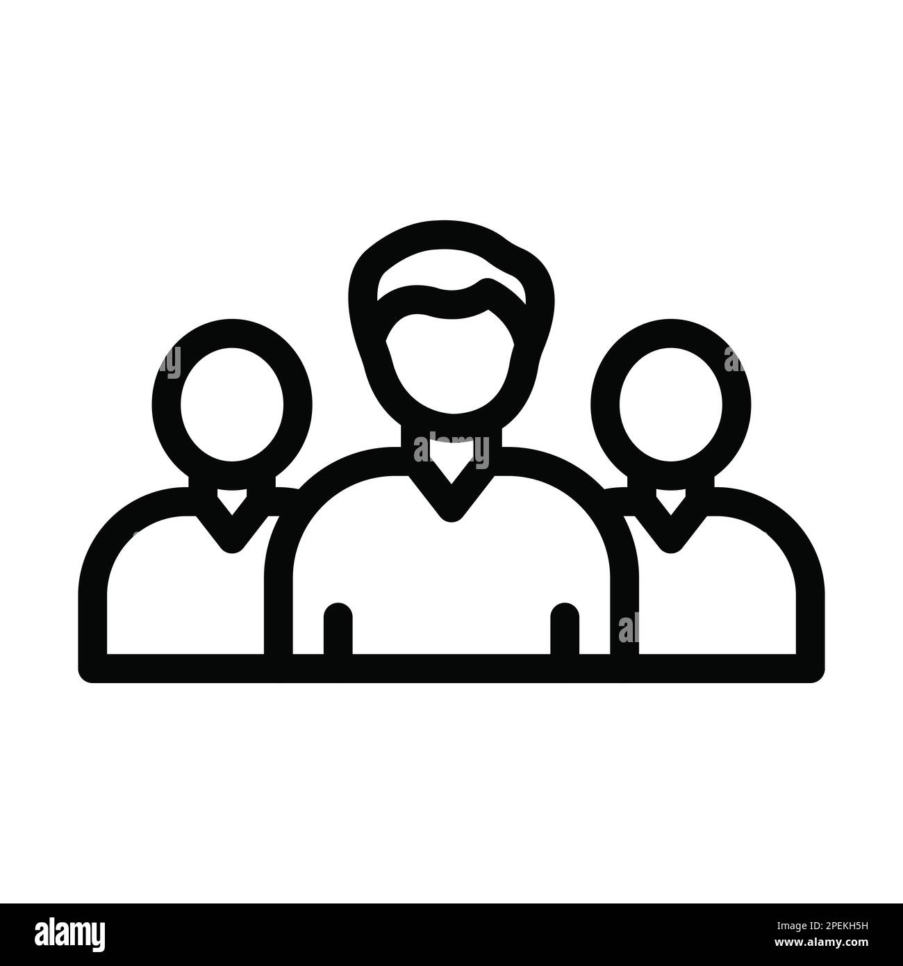 Team Vector Thick Line Icon For Personal And Commercial Use Stock Photo ...
